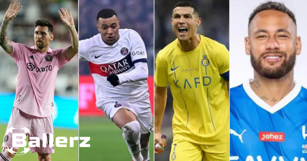 עשרת הכדורגלנים עם השכר הכי גבוה בעולם – Ballerz | פלטפורמת הכדורגל של ישראל